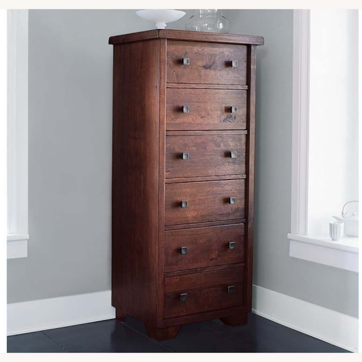 Pottery Barn Sumatra 6 Drawer Tower Dresser - AptDeco
