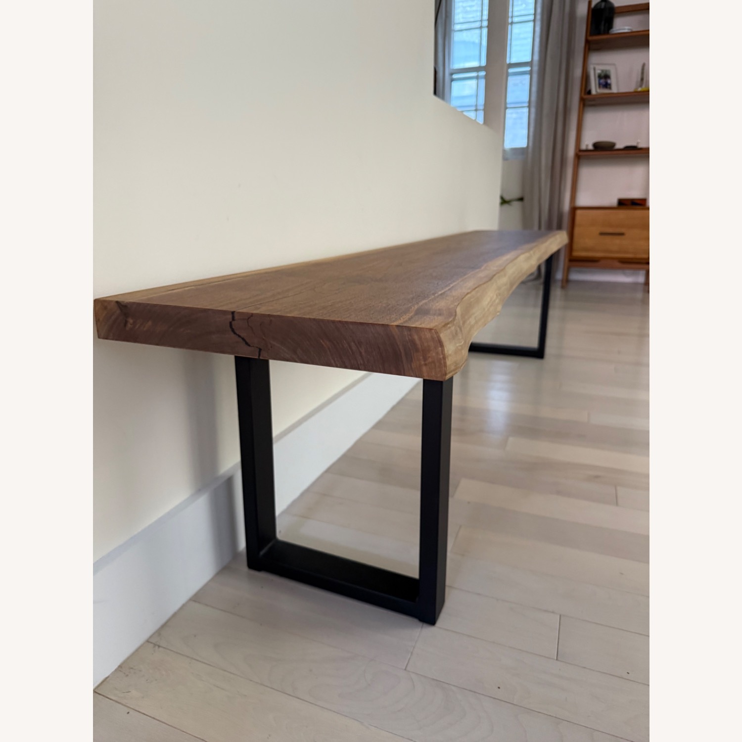 Custom Artisan Born Live Edge Walnut Bench - AptDeco