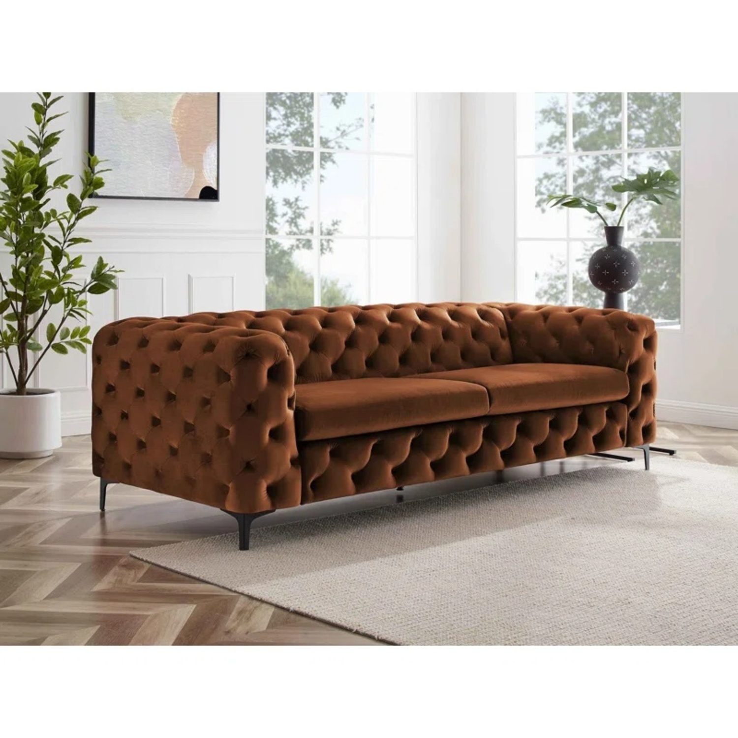 Modern Style Chesterfield Sofa - AptDeco