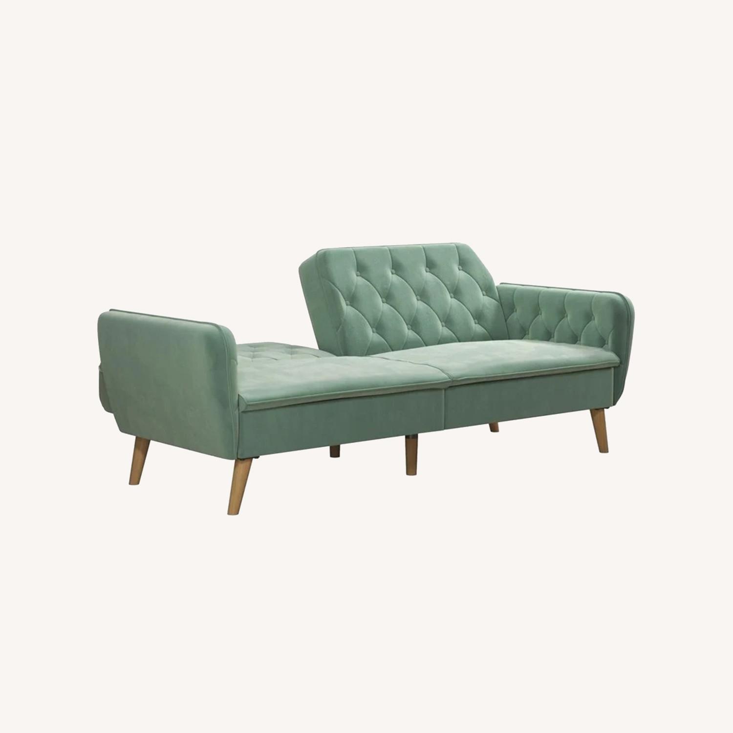 Novogratz Light Green Futon - AptDeco