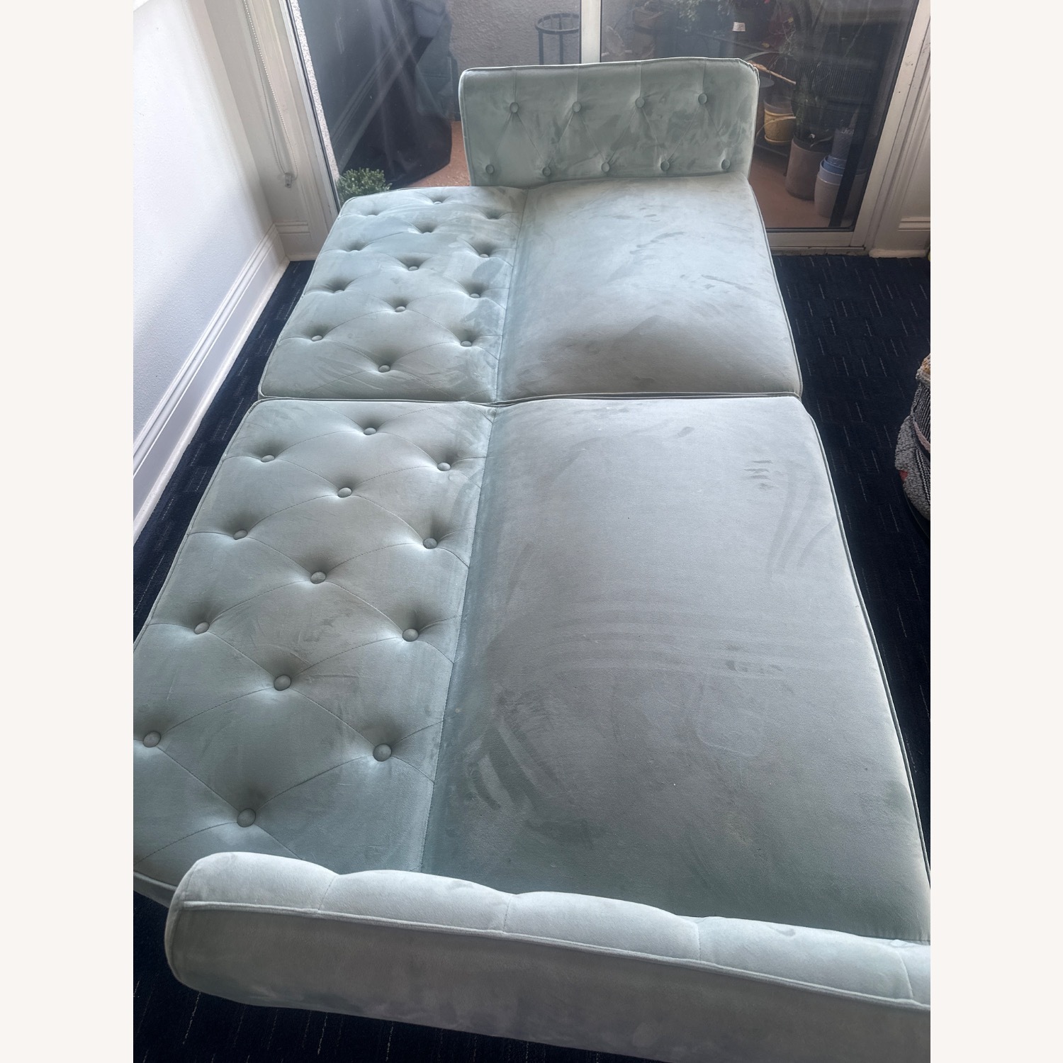 Novogratz Light Green Futon - AptDeco