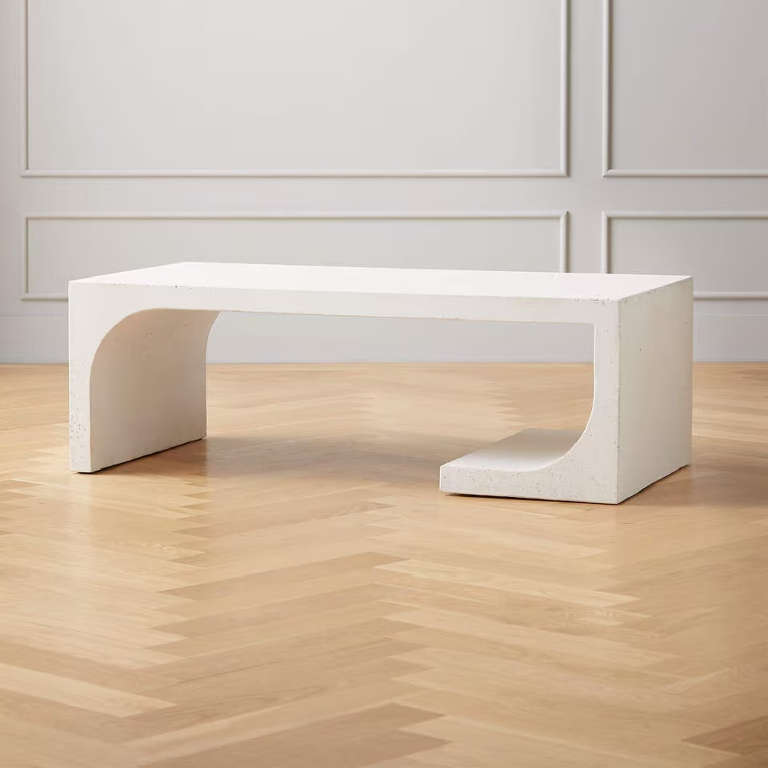CB2 Slope Cement Coffee Table - AptDeco