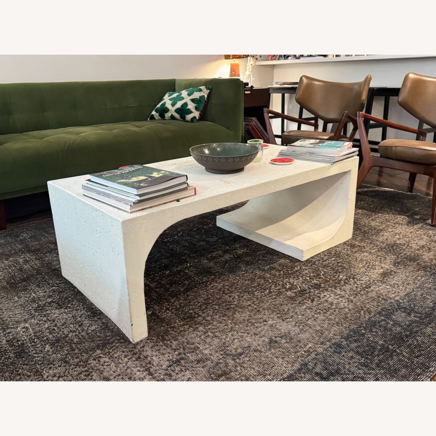 CB2 Slope Cement Coffee Table - AptDeco