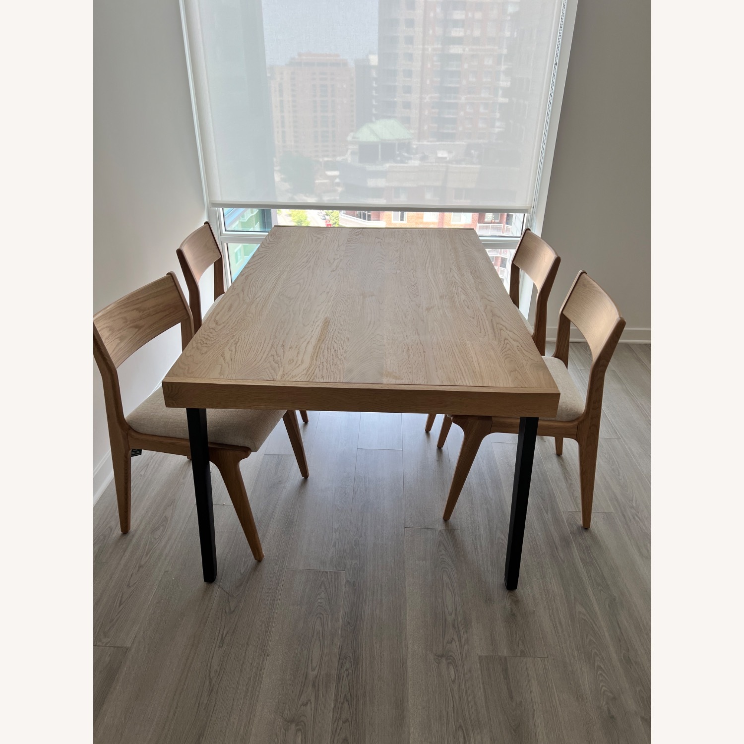 Crate & Barrel Lakin Teak Wood Extendable Dining Table - AptDeco