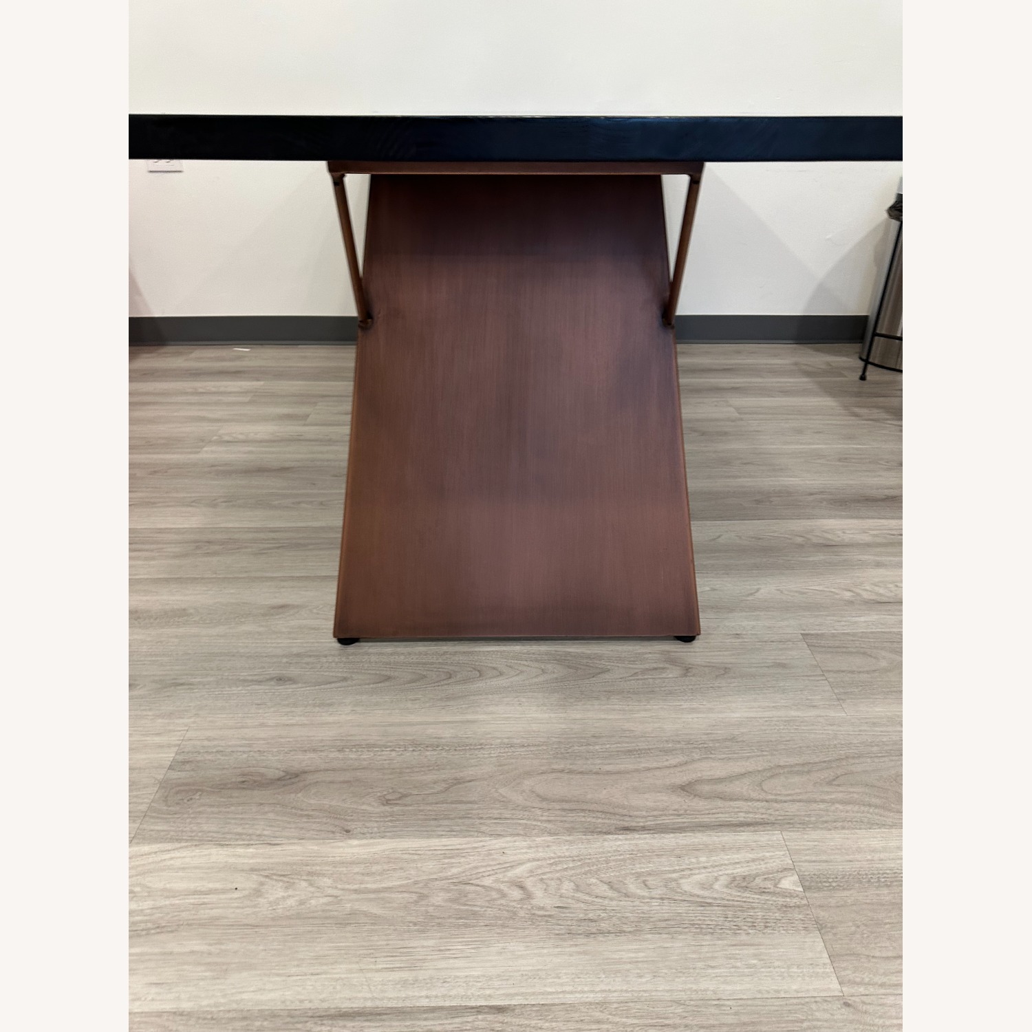 Ross Dining Table Zentique Copper Base&Black Wood Top - AptDeco