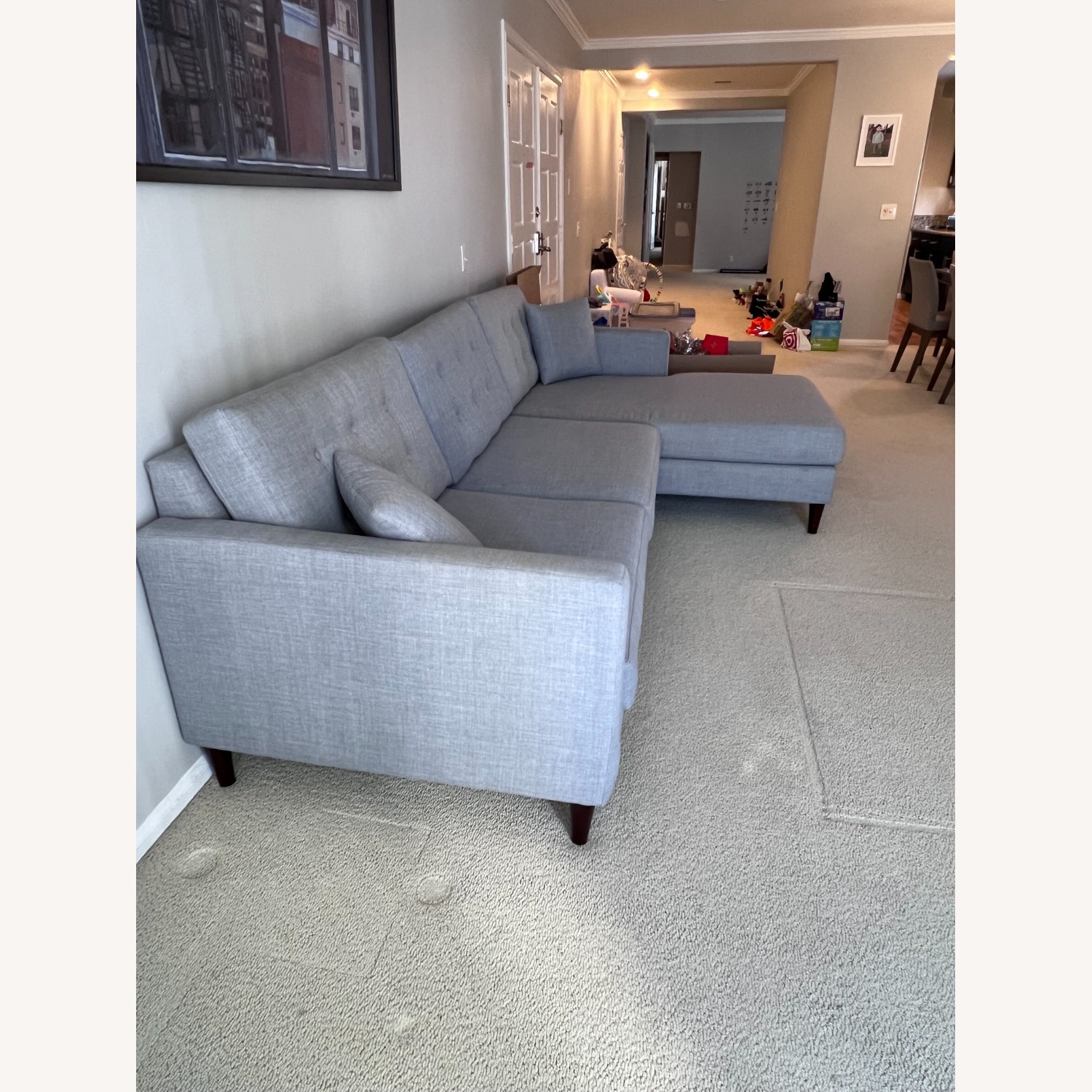2 Piece Sectional Sofa with Chaise Lounge - AptDeco