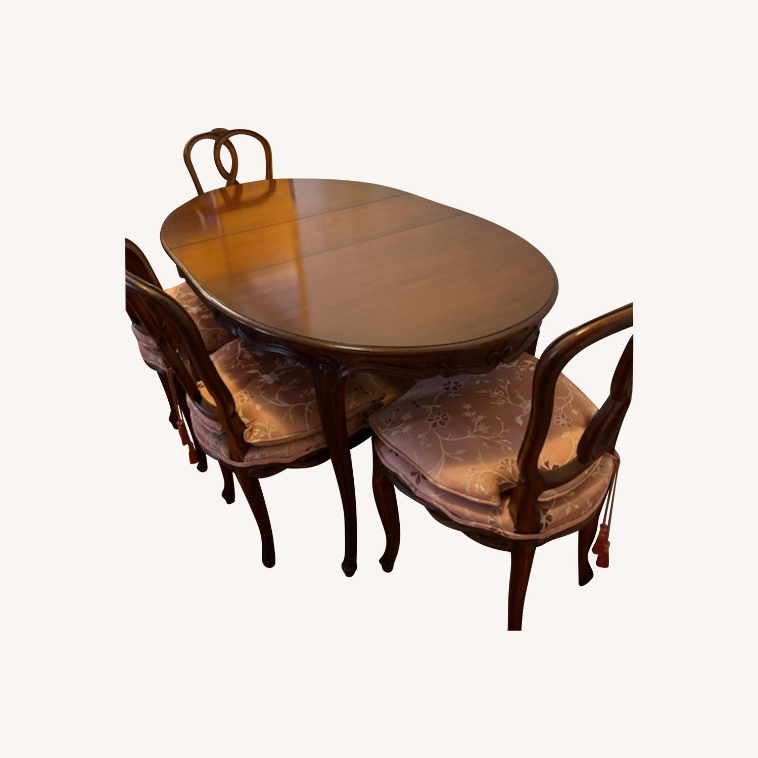 AptDeco Edit Antique Pecan Dining Room Set - AptDeco