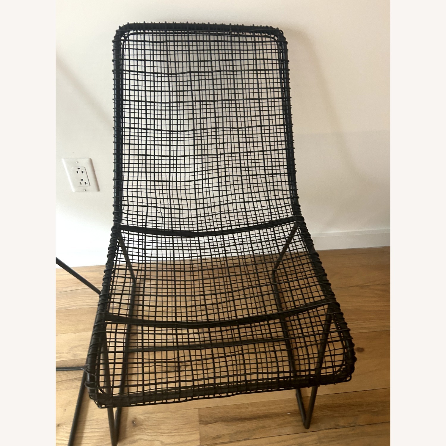 Pair of CB2 Black Sonoma Wire Chairs - AptDeco