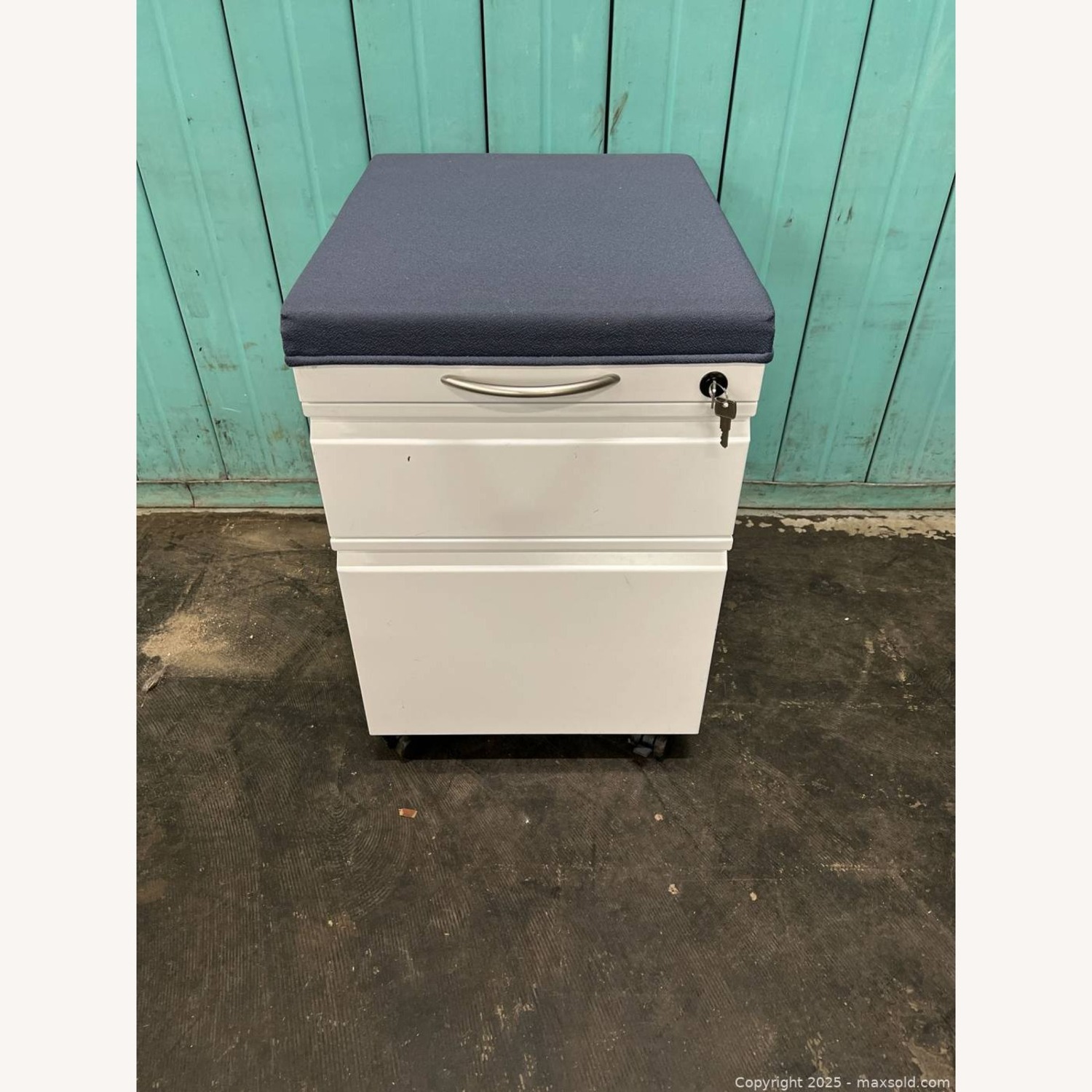 Vintage Herman Miller Upholstered Filing Cabinet - AptDeco