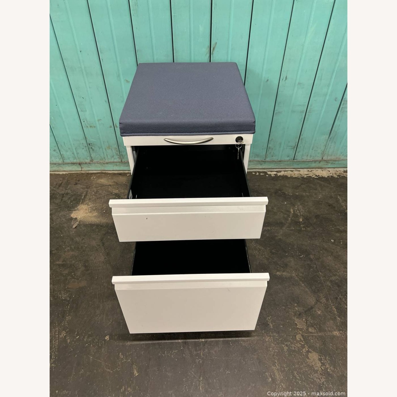 Vintage Herman Miller Upholstered Filing Cabinet - AptDeco