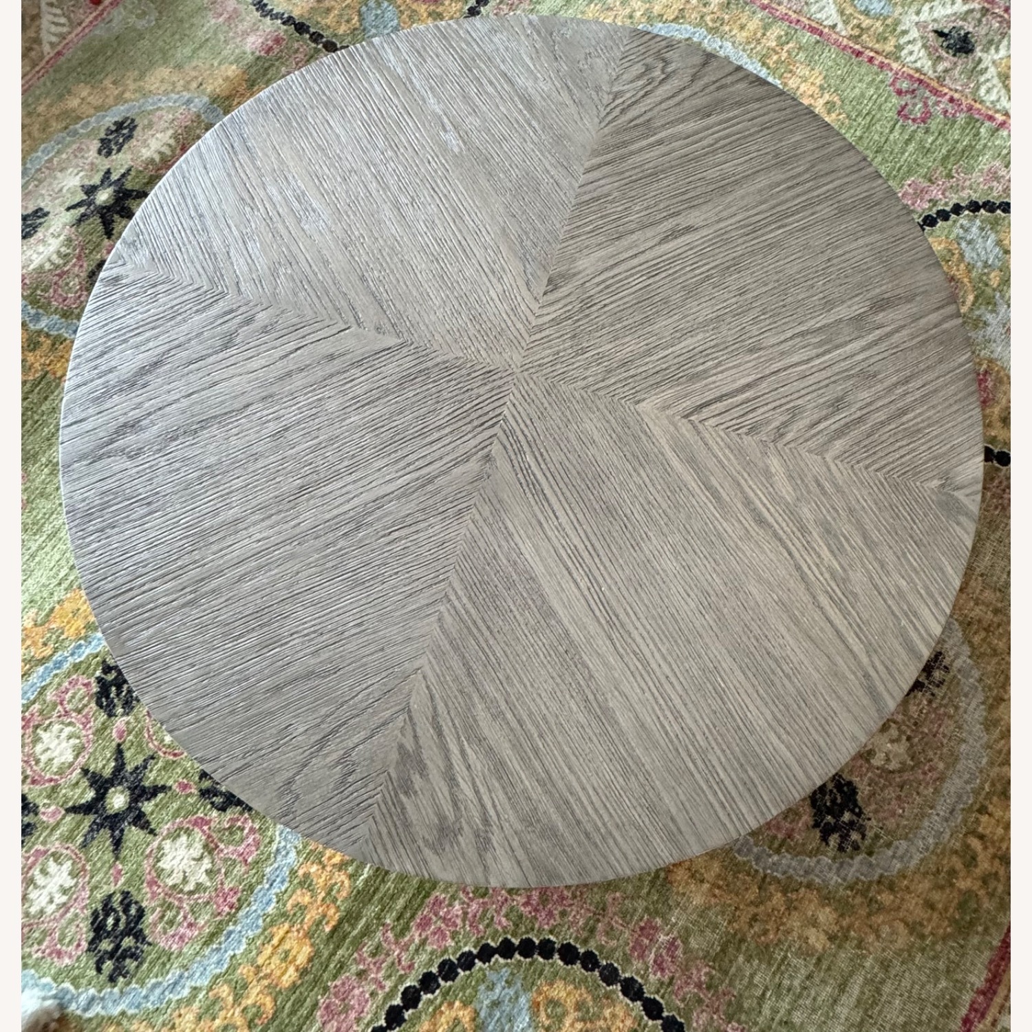 Restoration Hardware Machinto Round Coffee Table - AptDeco