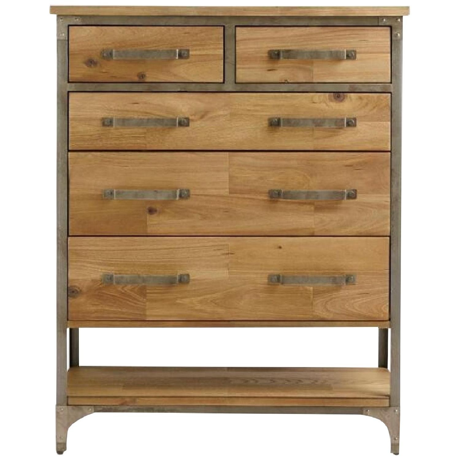World Market Aiden Wood & Metal Chest - AptDeco