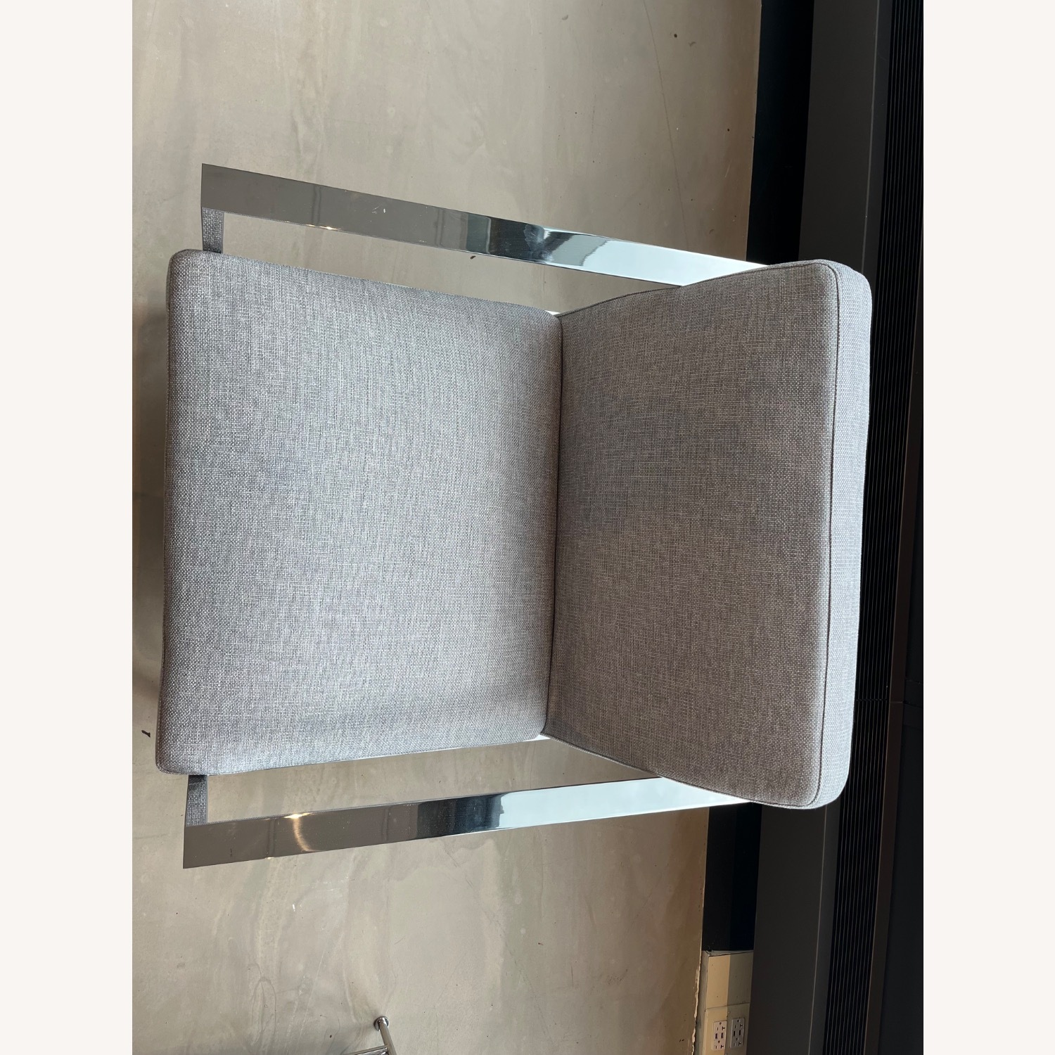 CB2 Grey Cue Lounge Chairs - AptDeco