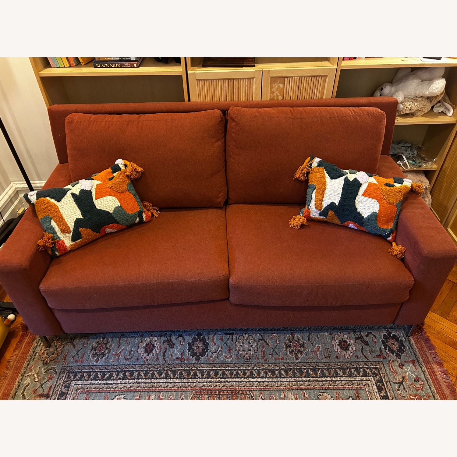 Comfiest Burnt Orange Sofa Couch - AptDeco