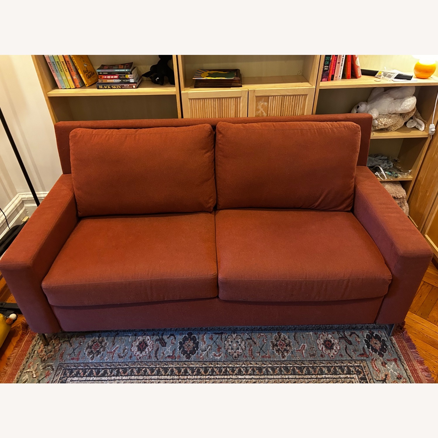 Comfiest Burnt Orange Sofa Couch - AptDeco