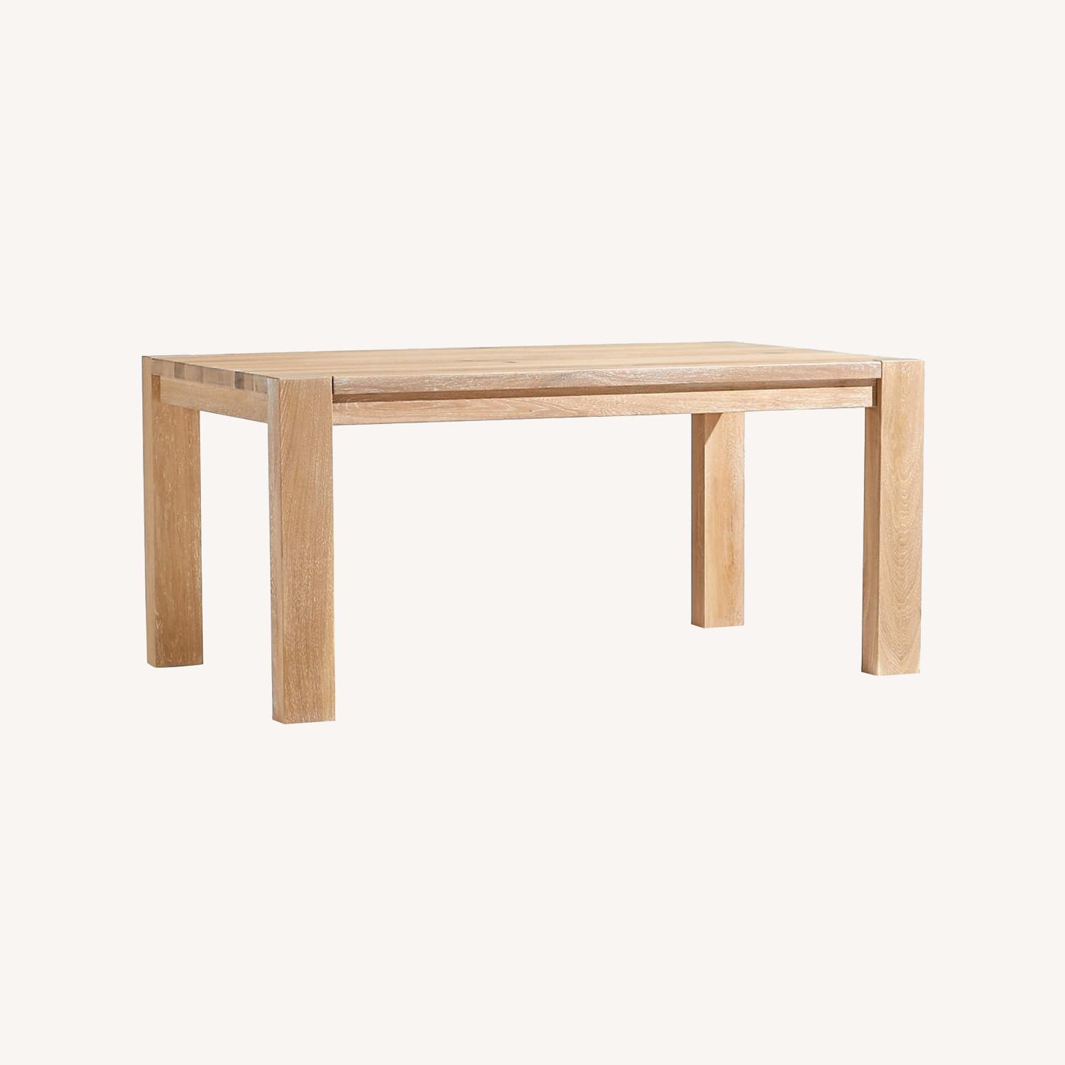 Crate & Barrel Terra 65" Natural White Oak Solid Wood Dining Table ...