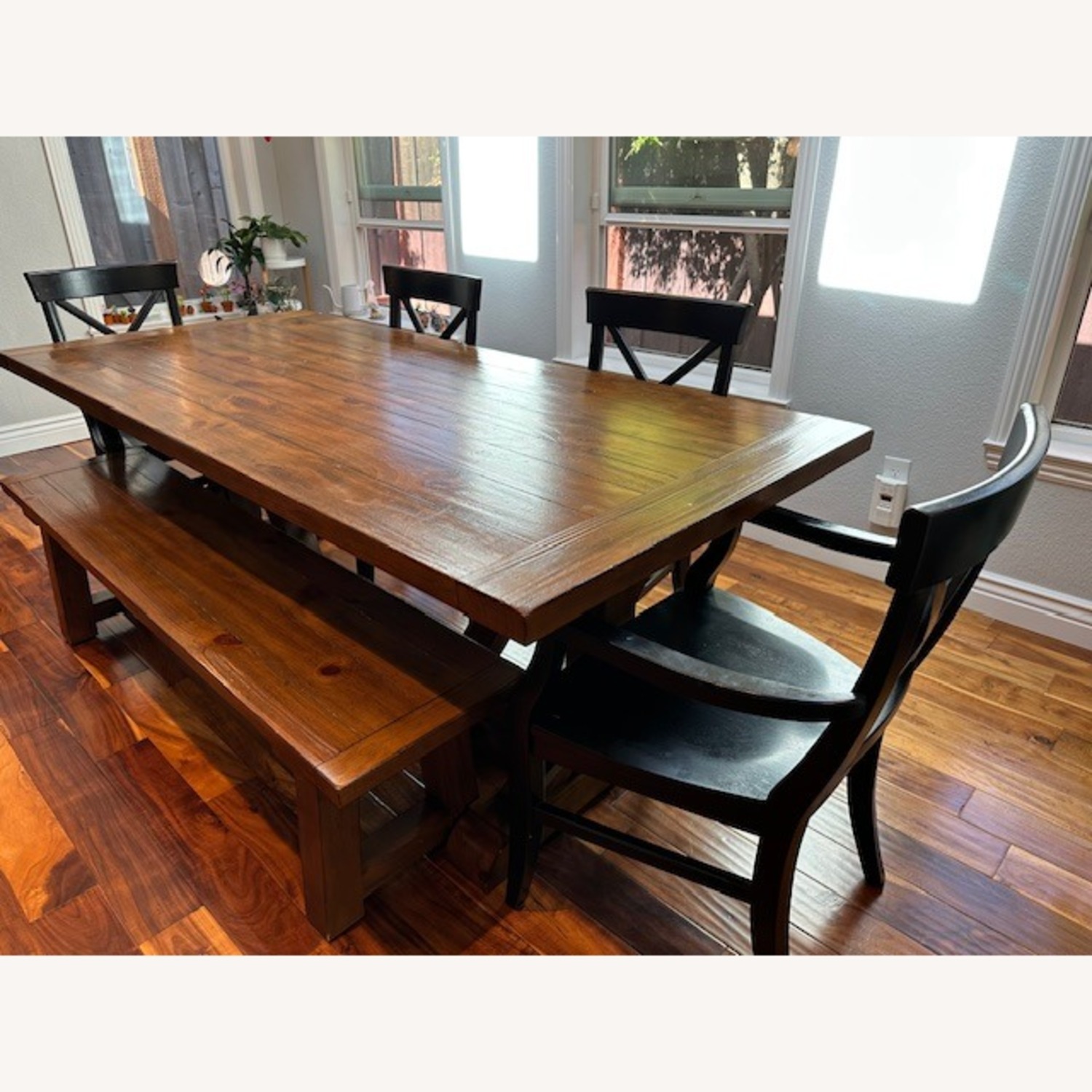 Pottery Barn Farmhouse Dining Set - AptDeco