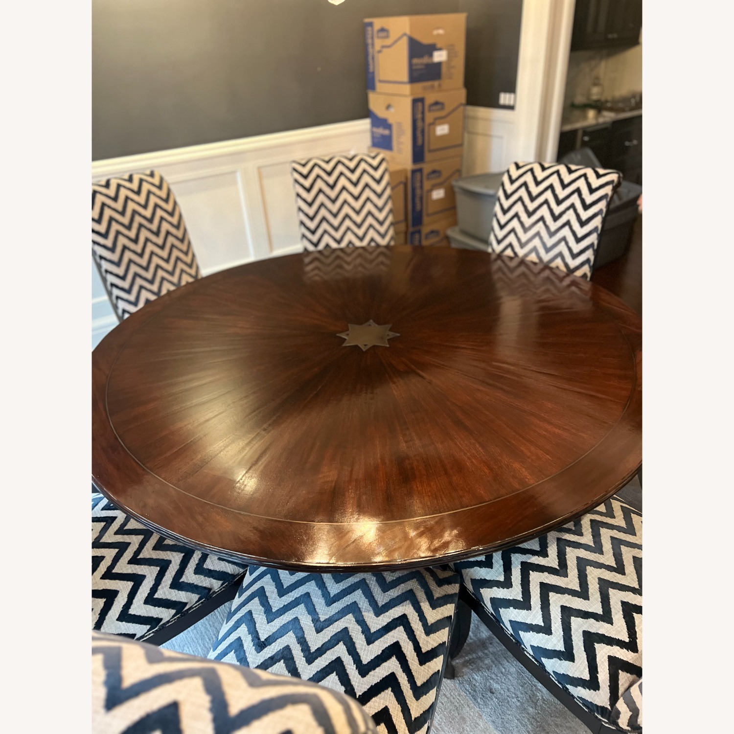 Custom 72inch Round Dining Set - AptDeco