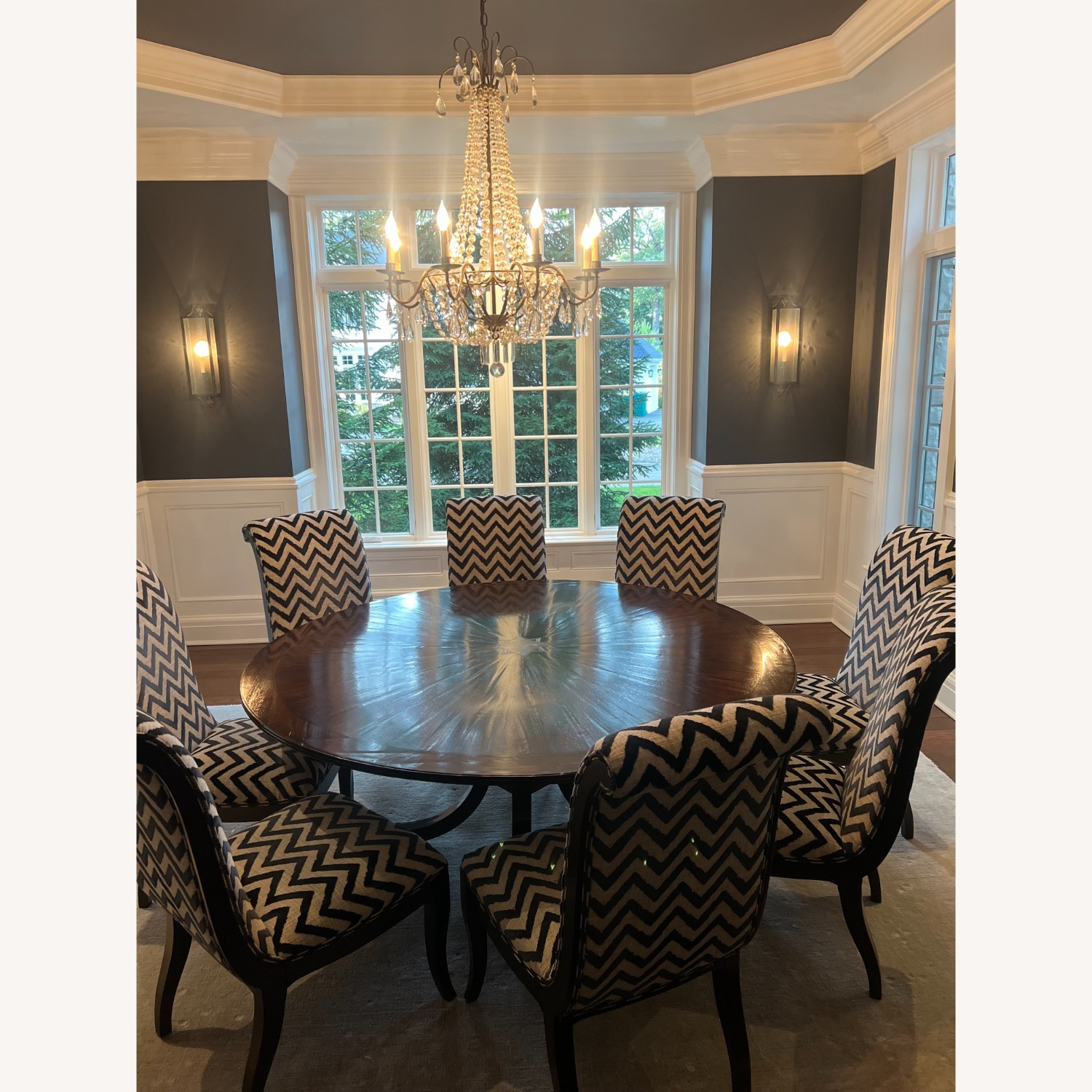 Custom 72inch Round Dining Set - AptDeco