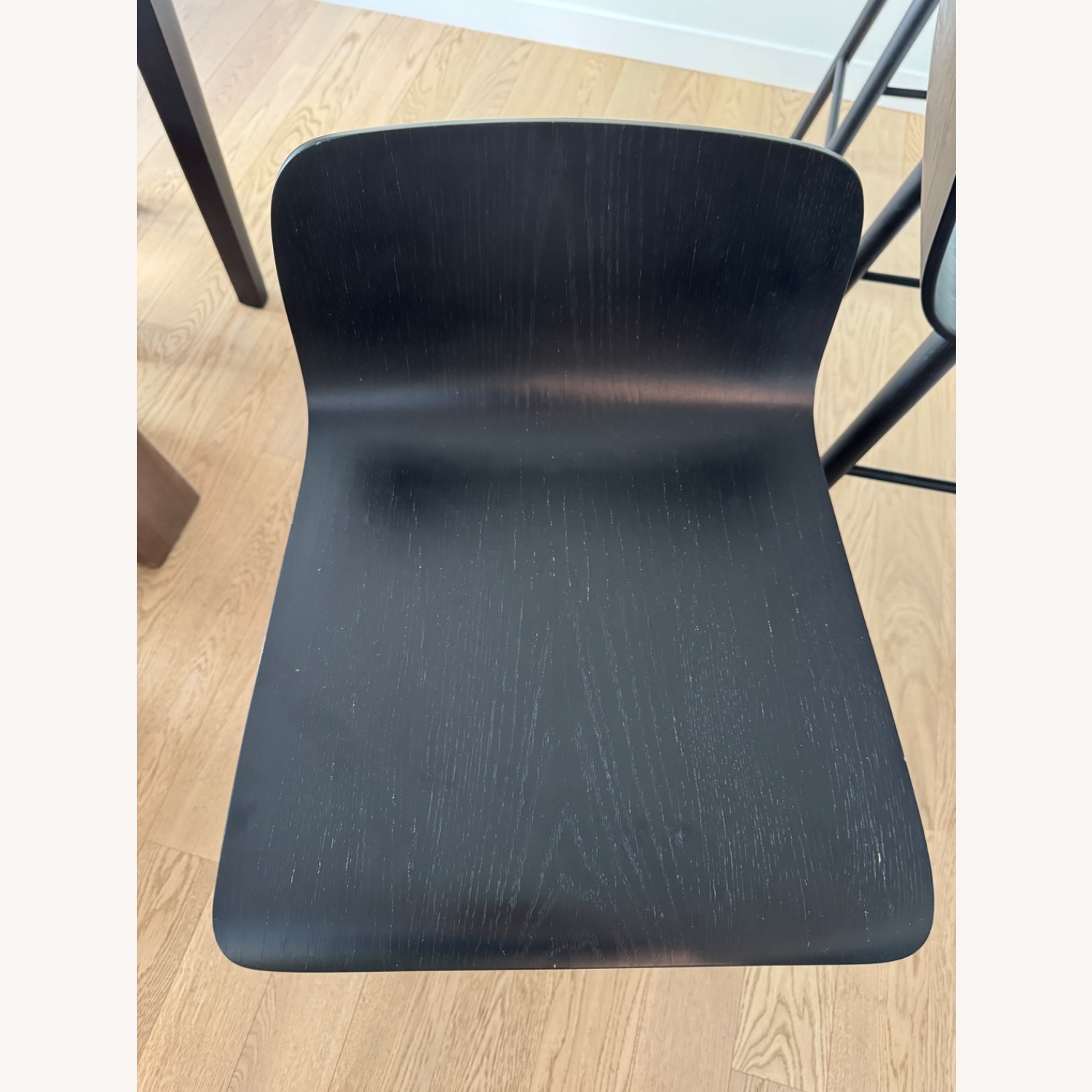 EQ3 Tami Ebony Wood Counter Stools - AptDeco
