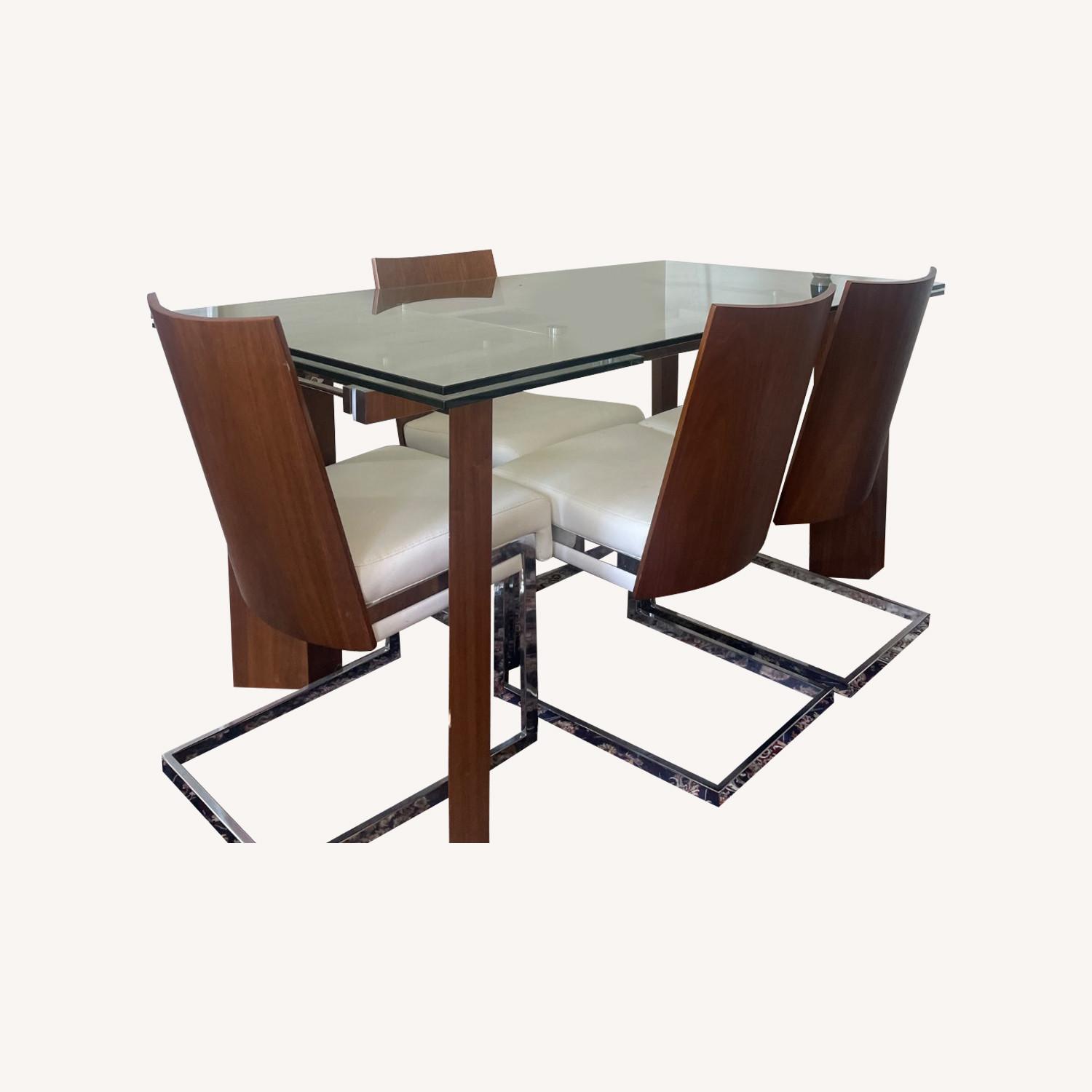 Italian Glass Table Set - AptDeco