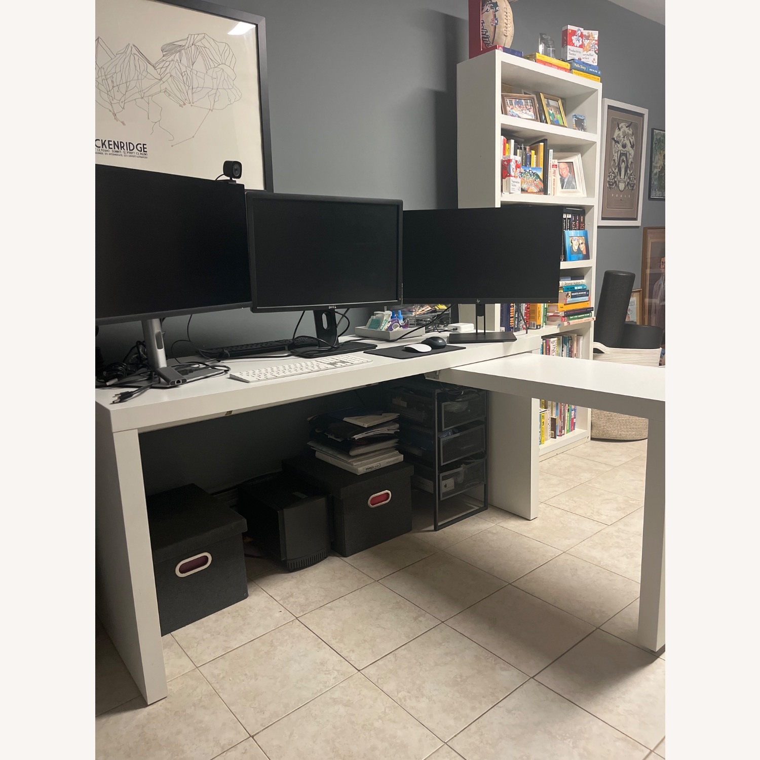 IKEA MALM White Expandable Desk - AptDeco