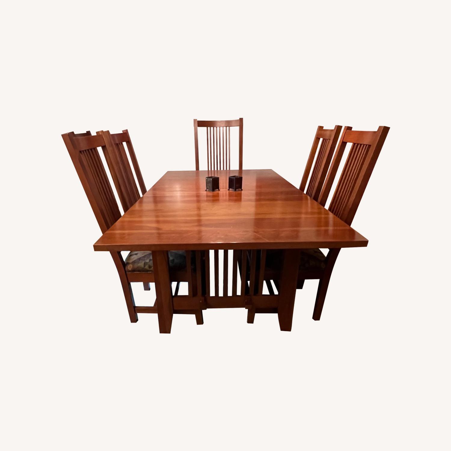 Kincaid Mission Style Dining Table + 8 Chairs - AptDeco
