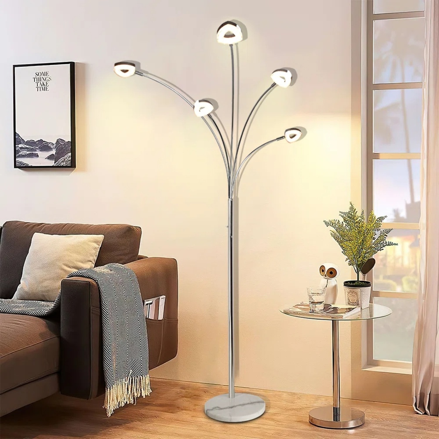 Metallic Standing Table Lamp - AptDeco