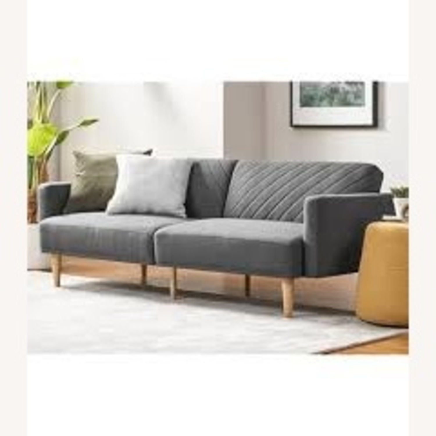 Amazon Futon Sofa Bed Dark Gray Fabric - AptDeco