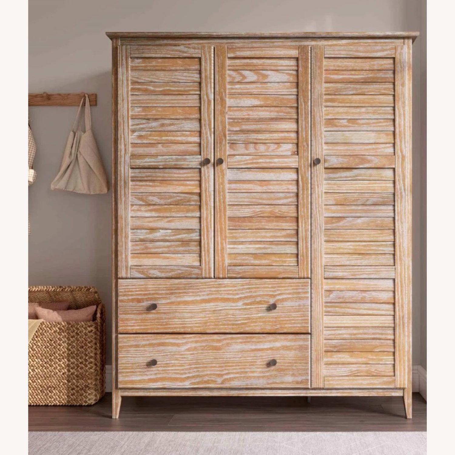 Greenport Solid Wood Armoire - AptDeco