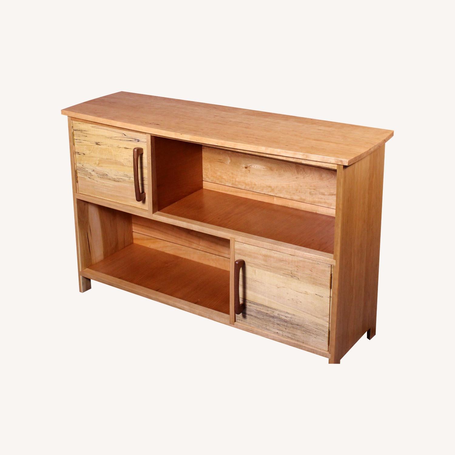 Contemporary Cherry and Spalted Maple Sideboard - AptDeco