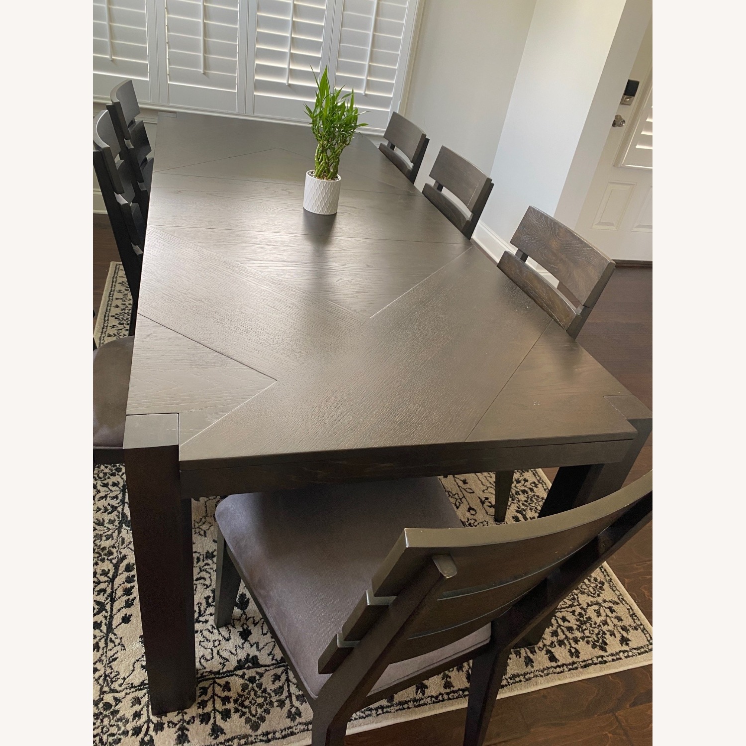 Dark Wood Haverty’s Dining Table Set - AptDeco