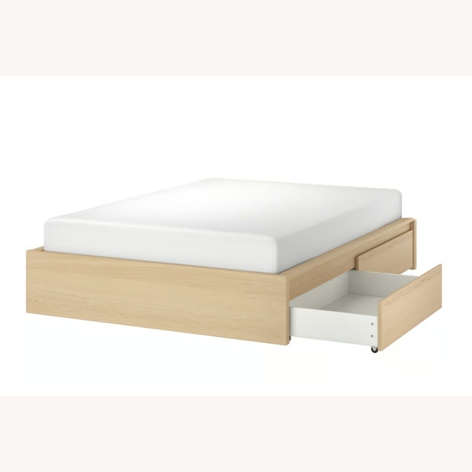 IKEA Platform King Bed Frame Malm W Drawers - AptDeco