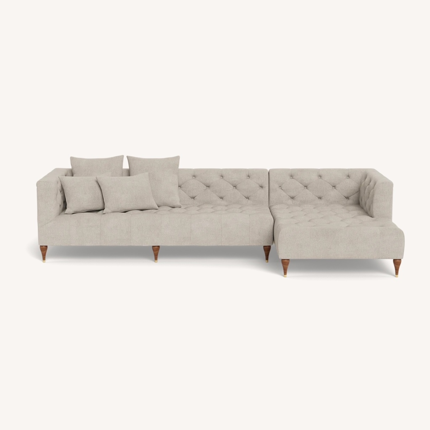 Interior Define Chesterfield Sectional - AptDeco