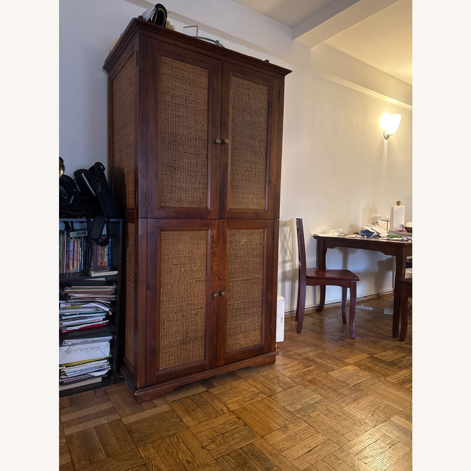 Pier 1 Imports Brown Armoire - AptDeco