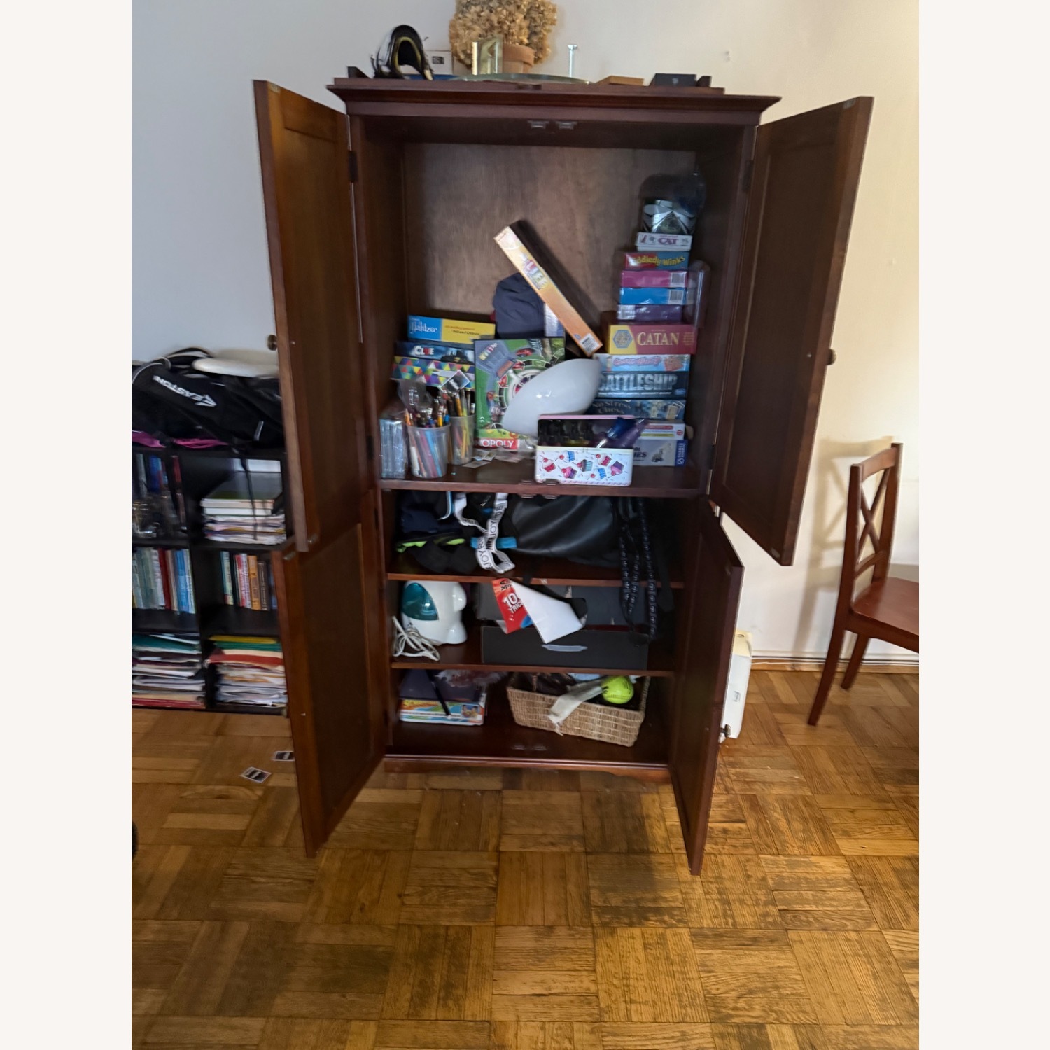 Pier 1 Imports Brown Armoire - AptDeco