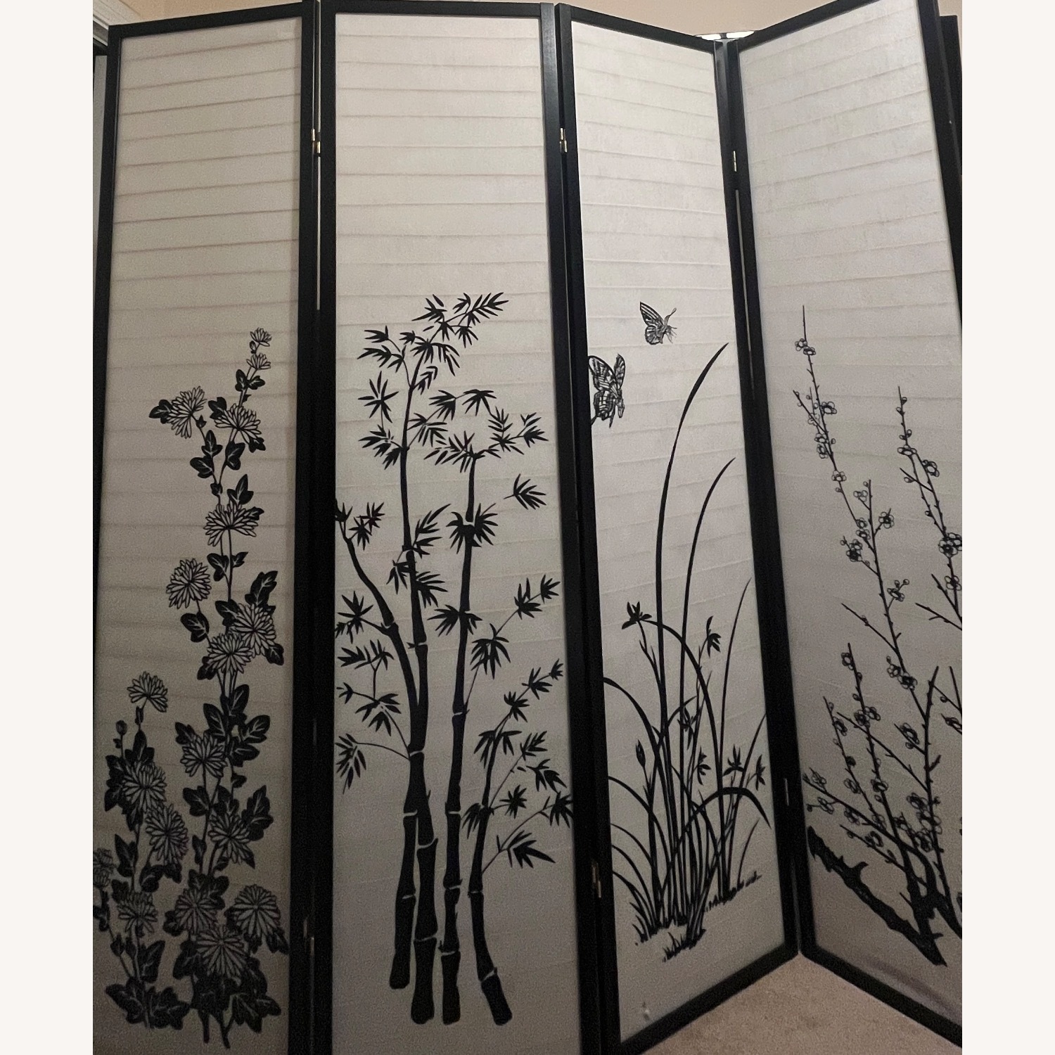 4-Panel Folding Room Divider - AptDeco