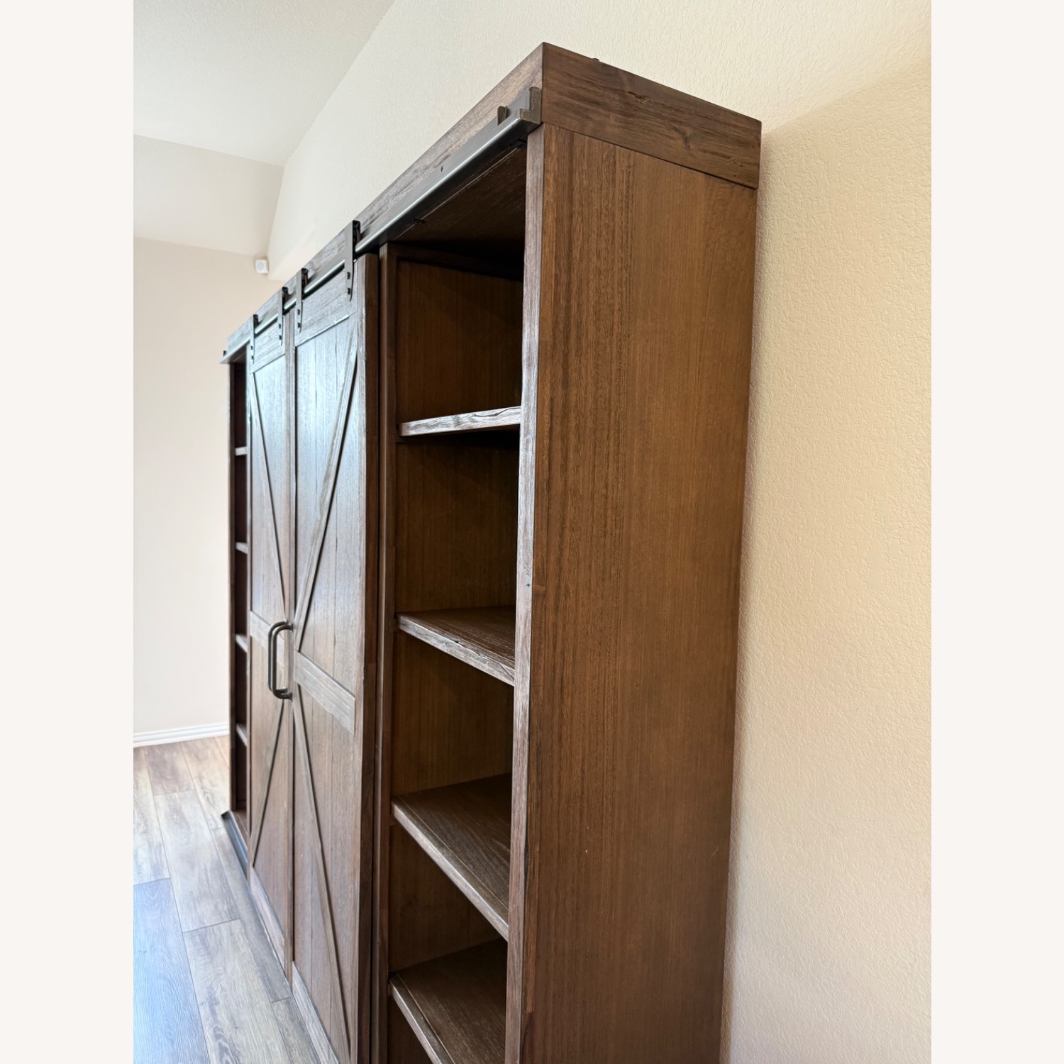 World Market Alder Dark Brown Wood Bookcase - AptDeco