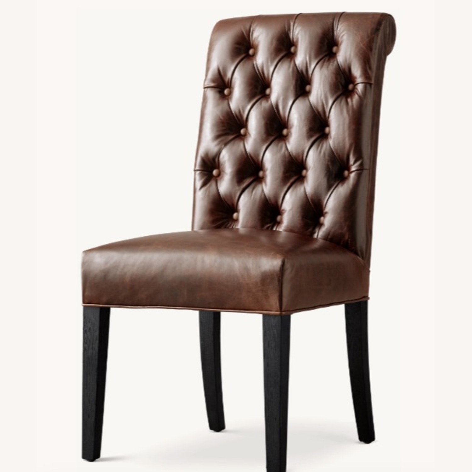 Restoration Hardware Bennett Leather Dining Chair - AptDeco