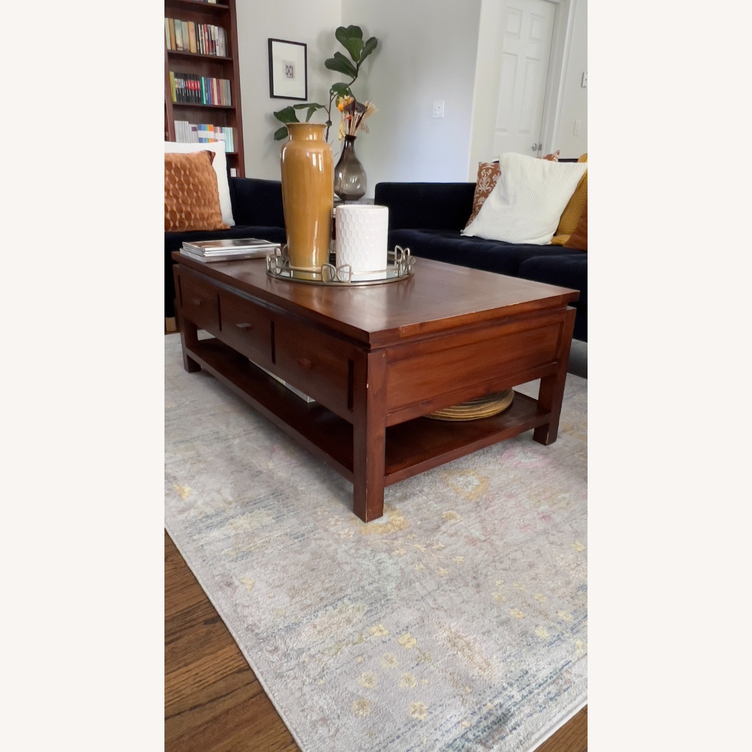 Banak Natural Wood Coffee Table - AptDeco