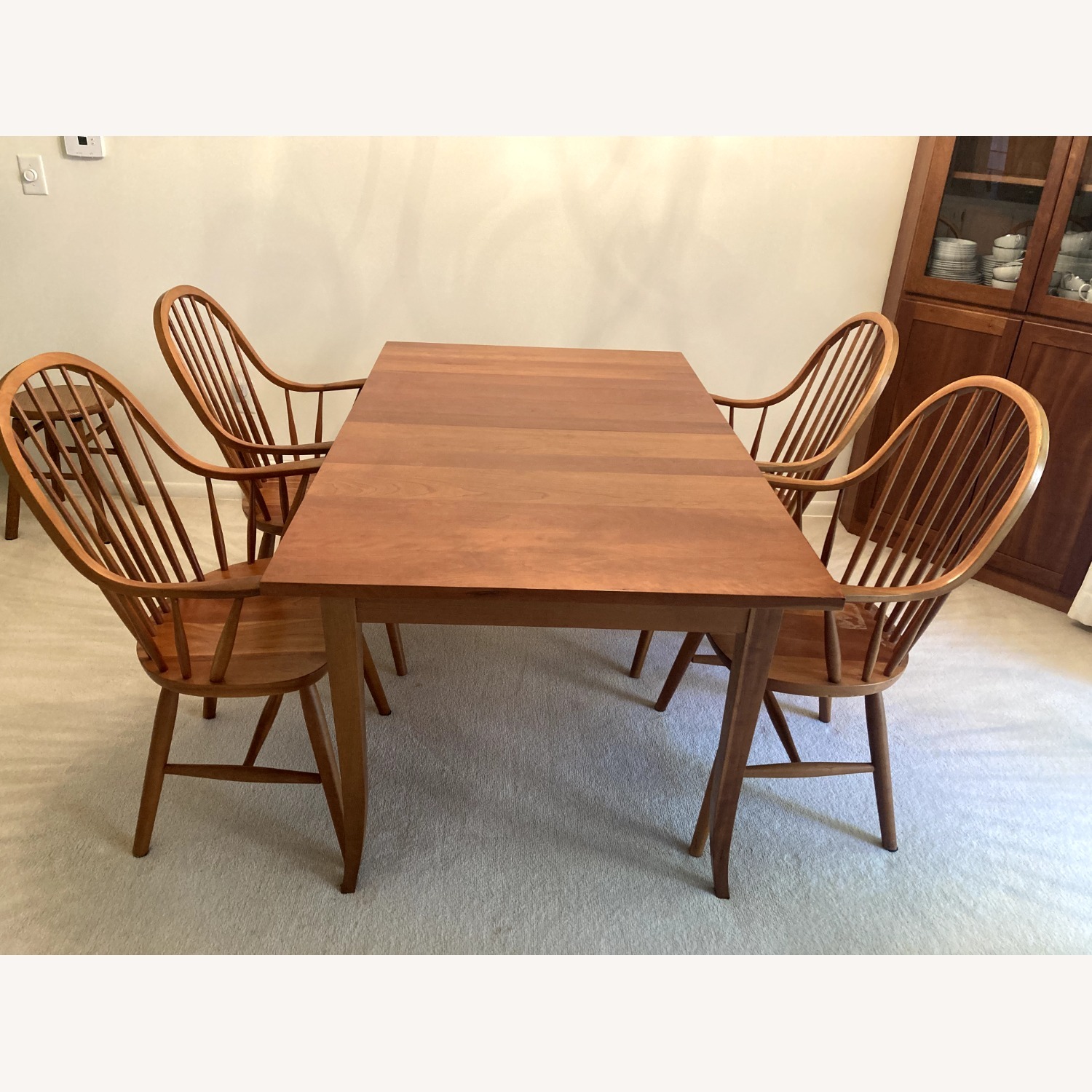 Solid Cherry Wood Dining Set - AptDeco