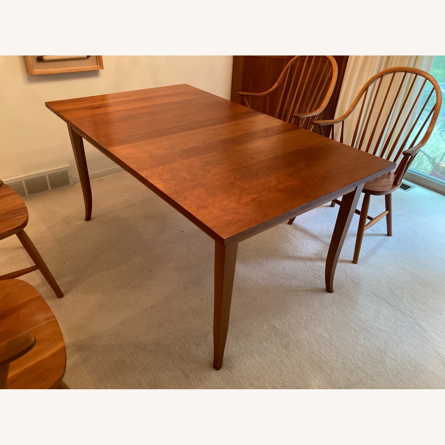 Solid Cherry Wood Dining Set - AptDeco