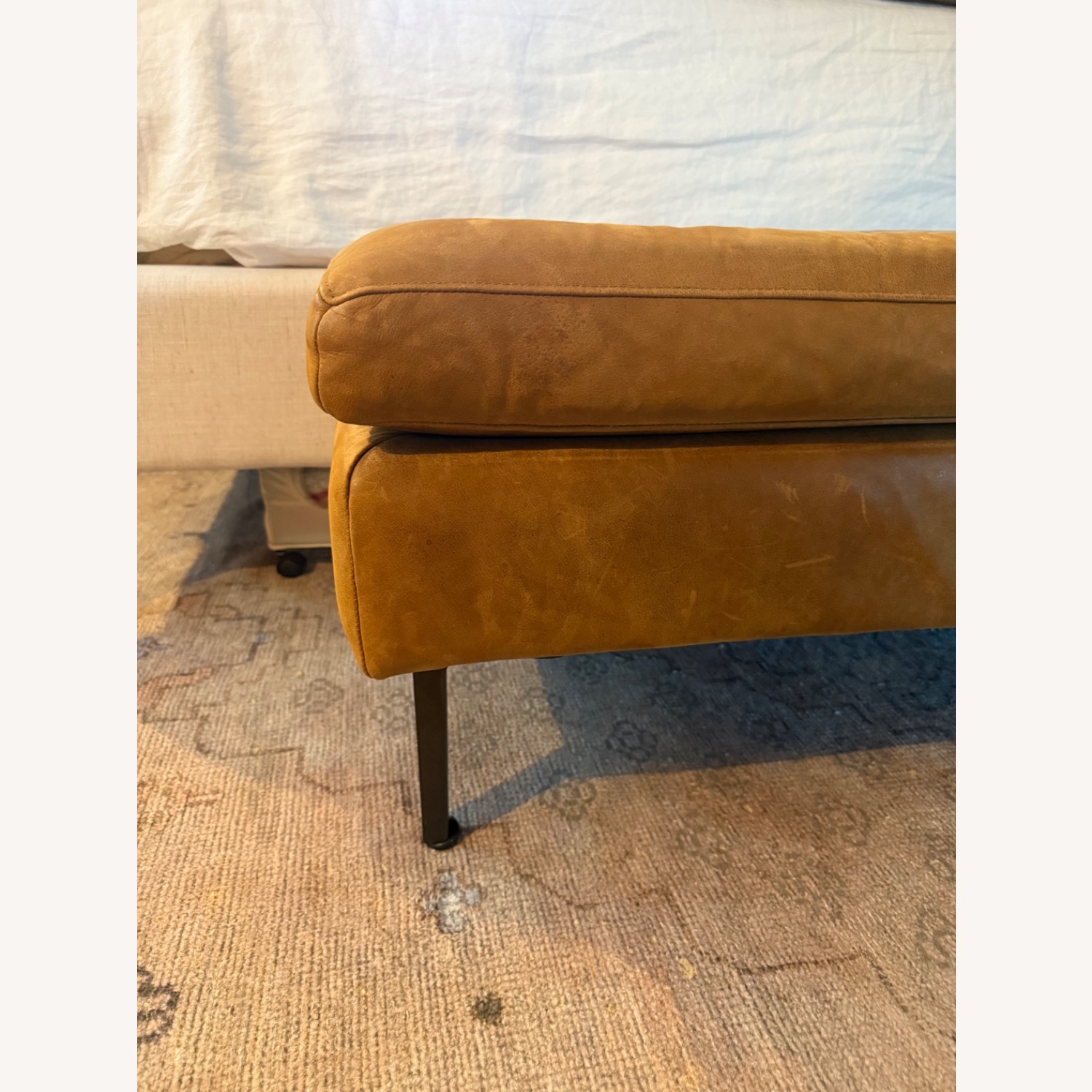 Anthropologie Light Brown Bench - AptDeco