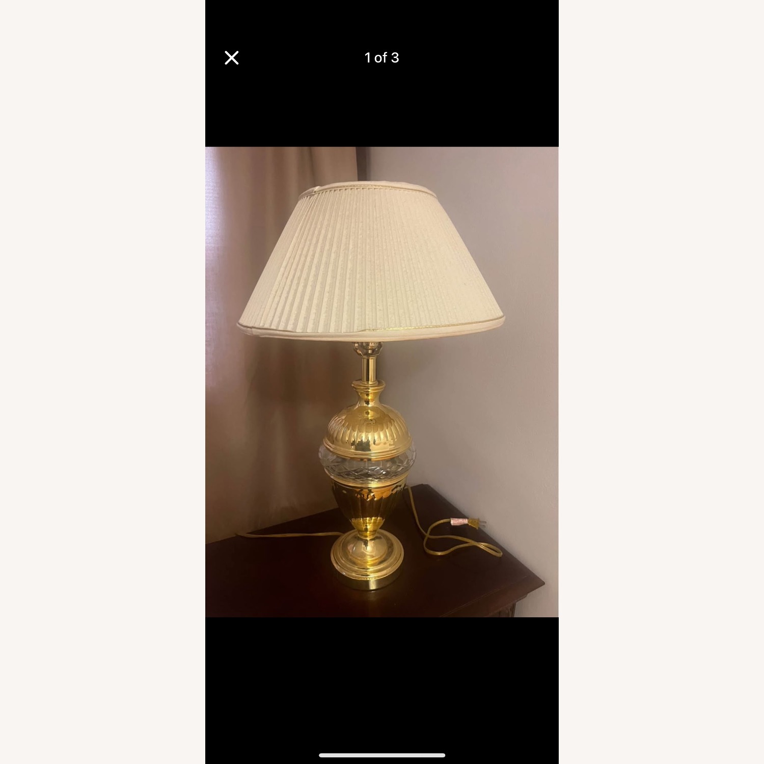 Table Lamps (2) With Embedded Glass - AptDeco