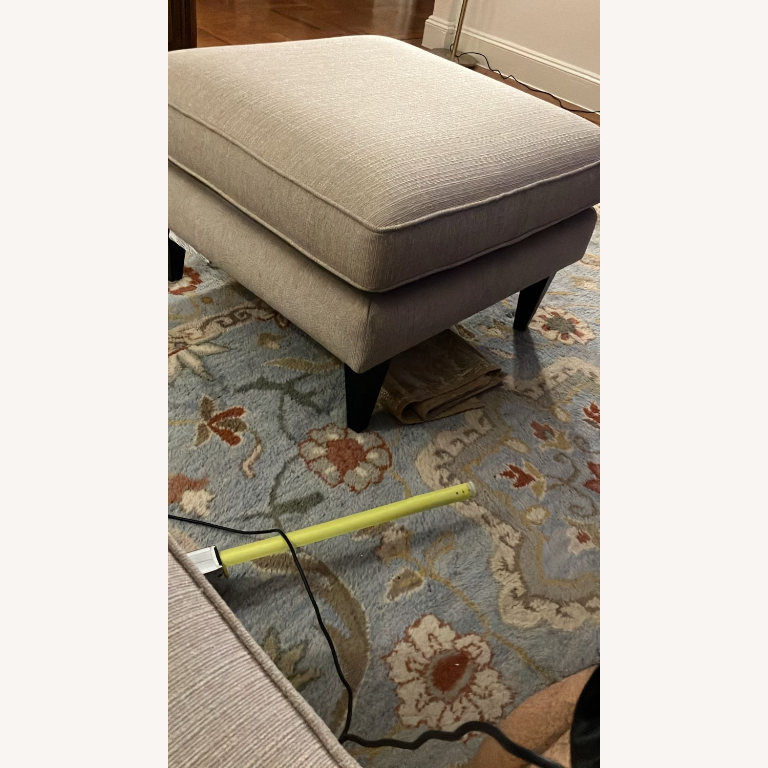 Crate & Barrel Rochelle Light Brown Fabric Loveseat - AptDeco
