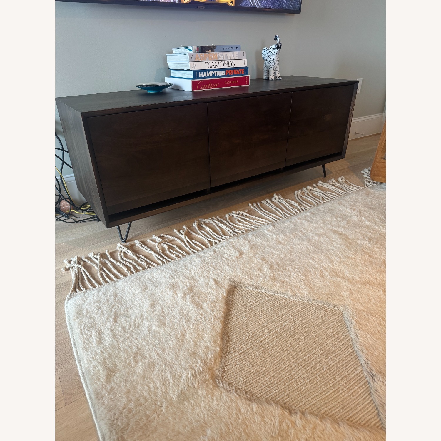 Dark Brown Wood Sideboard - AptDeco