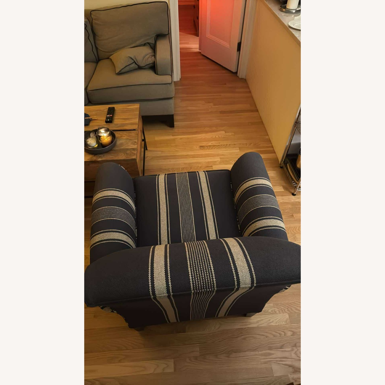 Ethan Allen Blue Fabric Accent Chairs - AptDeco
