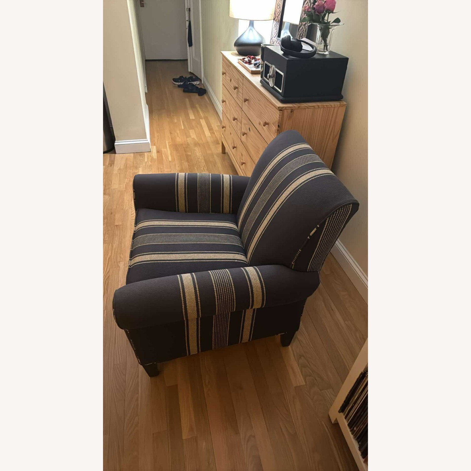 Ethan Allen Blue Fabric Accent Chairs - AptDeco