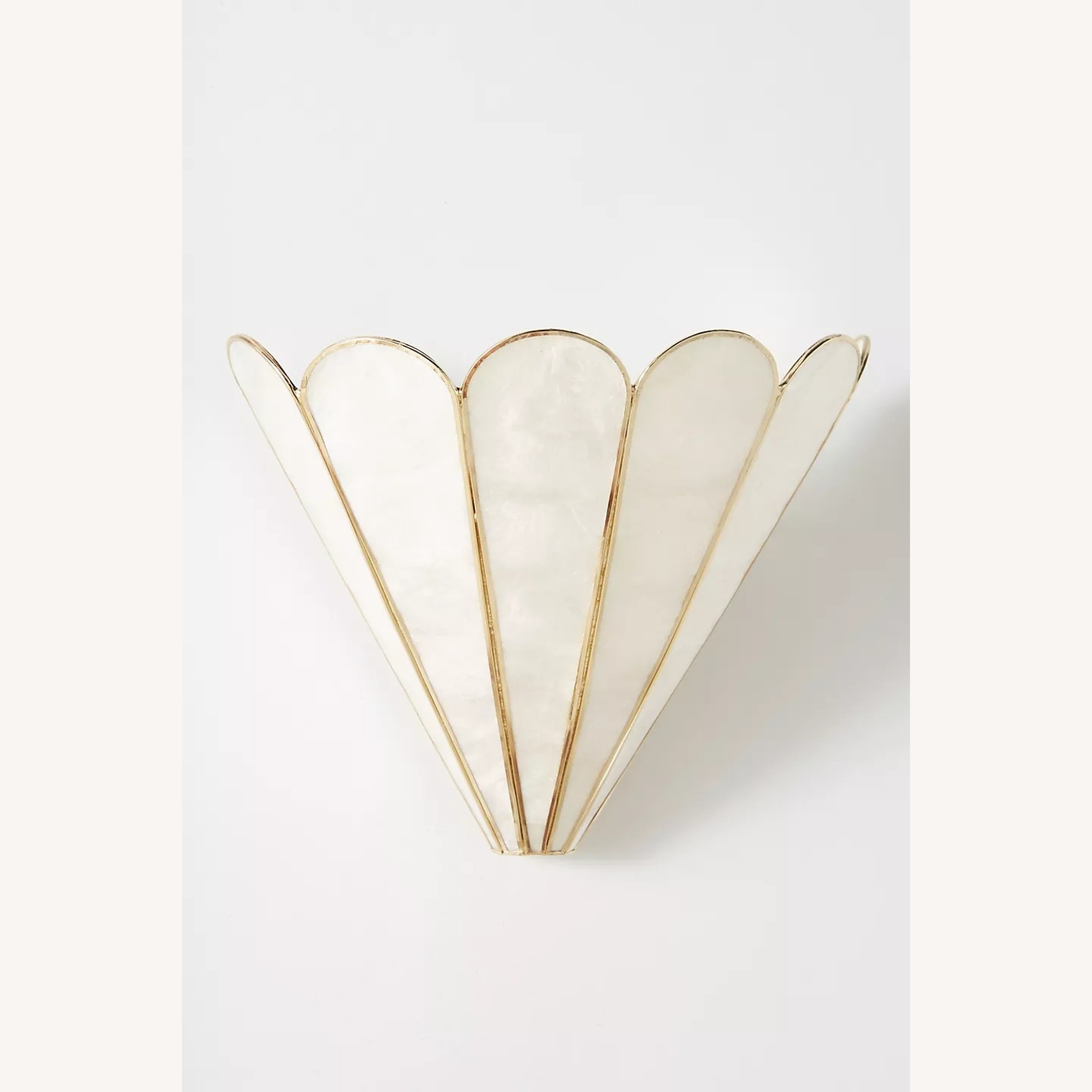 Madelyn Capiz Faceted Sconce Wall Light - AptDeco