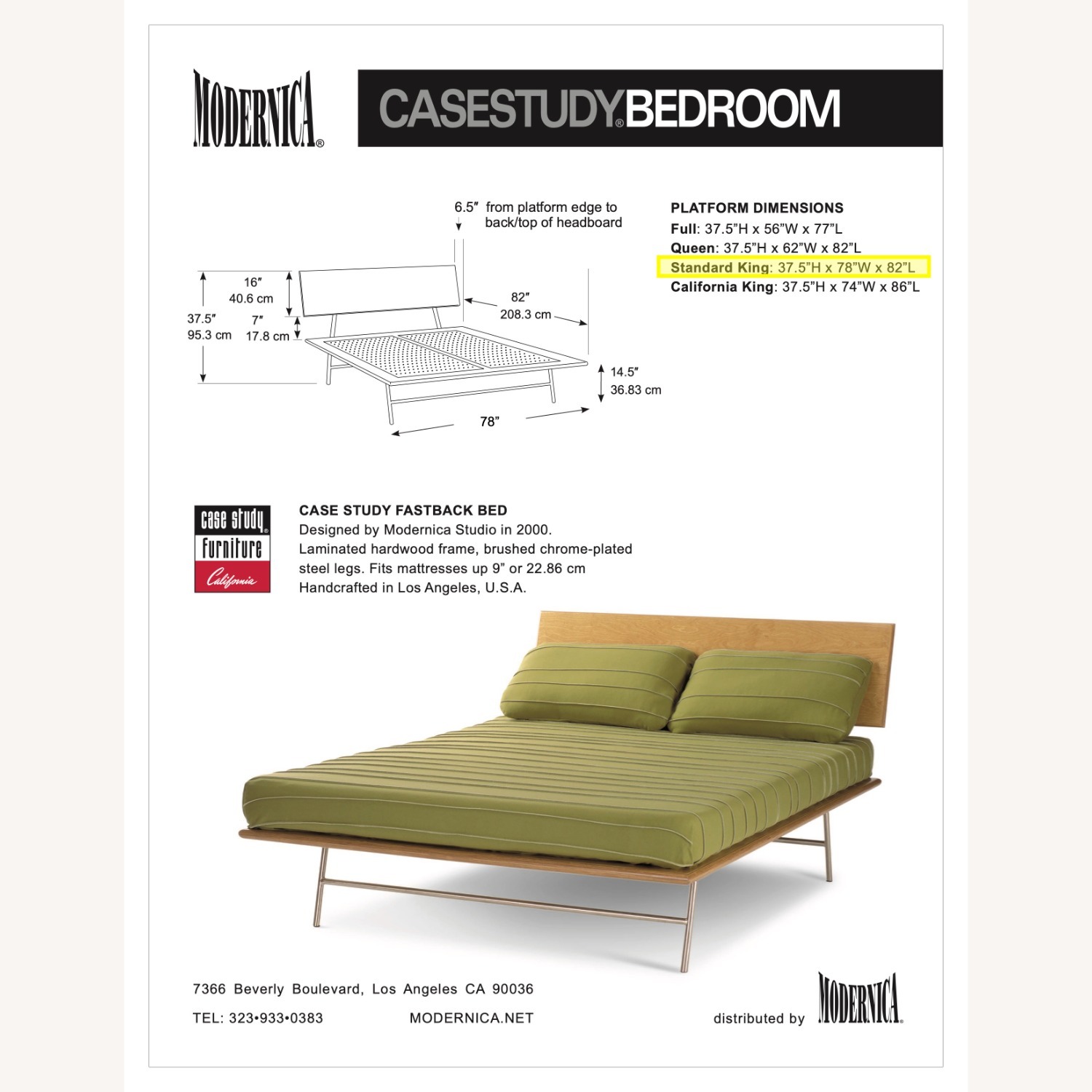 Mid-Century Modernica Case Study King Bed - AptDeco